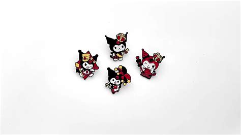 New Year Gift Lovely Cartoon Kuromi Pins Hat Dress Clothing Accessories Pins Magic Wand Enamel