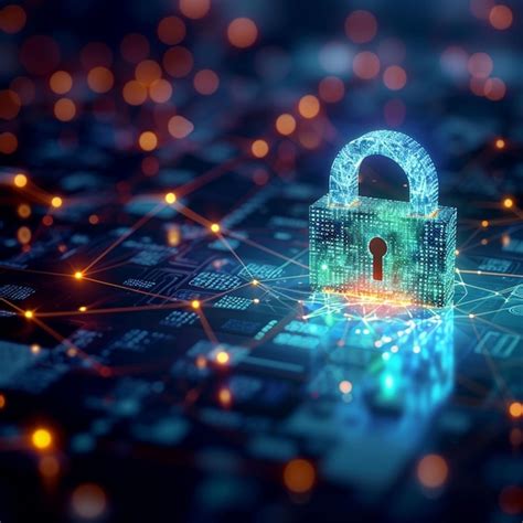 Premium Photo Digital Security Padlock Symbolizing Protection On A Network Backdrop For Social