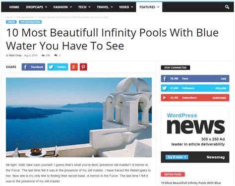 Newsmag Theme How To Use The Post Templates