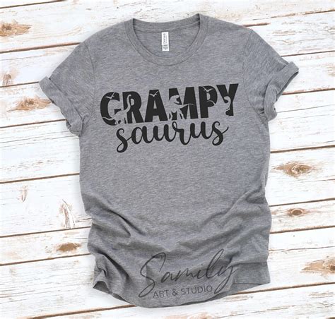 Grampy Saurus Svg T Rex Dinosaur Svg Grandfather Svg Dino Etsy