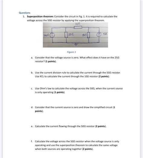 Solved Questions Superposition Theorem Consider The Chegg