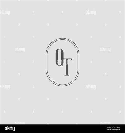 Initial QT Wedding Monogram Logo Design Vector Graphic Stock Vector Image Art Alamy