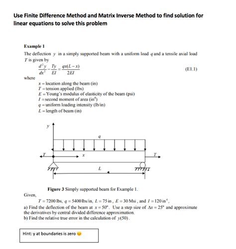 Use Finite Difference Method And Matrix Inverse