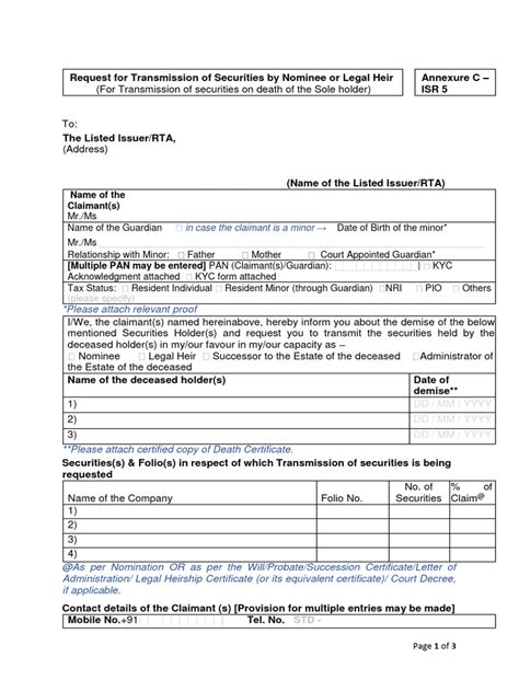 Form Isr 5 Pdf Securities Finance