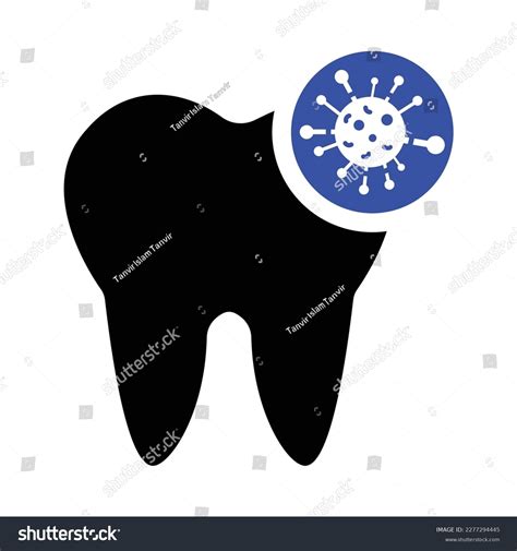 Tooth Cavities Icon Vector Graphics Stock Vector Royalty Free