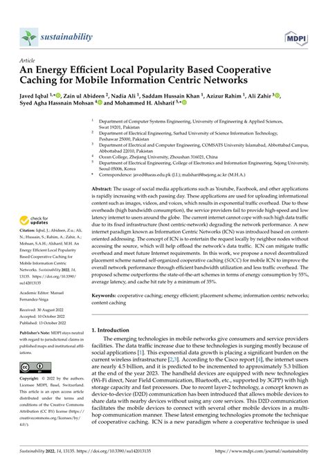 Pdf An Energy Efficient Local Popularity Based Cooperative Caching
