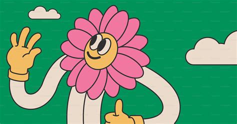 머리에 꽃을 꽂은 남자의 만화 벡터 Unsplash의 벡터 이미지