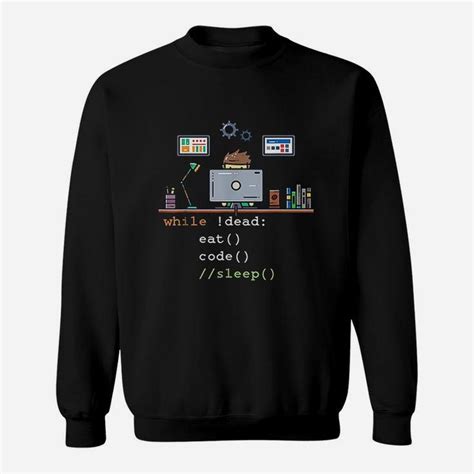 Computer Science Python Programmer Eat Code Sleep Sweat Shirt Seseable