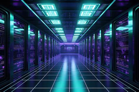 Premium Photo Server Racks In Server Room Data Storage Data Centers