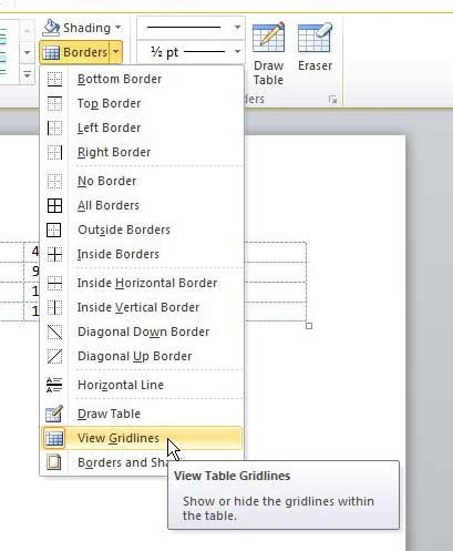 How To Hide Table Gridlines In Word 2010 Solve Your Tech