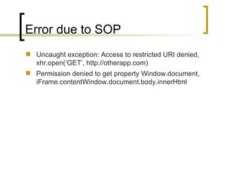 Same Origin Policy PPT