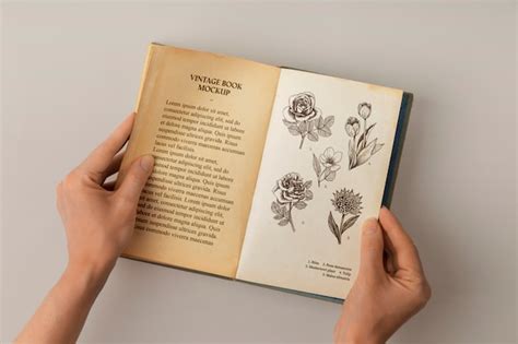 빈티지 책 모형 프리미엄 Psd 파일