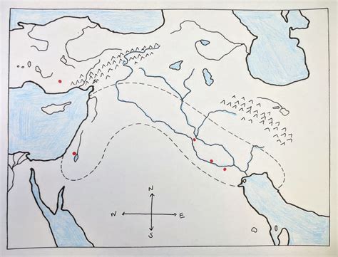 Fertile Crescent Blank Map