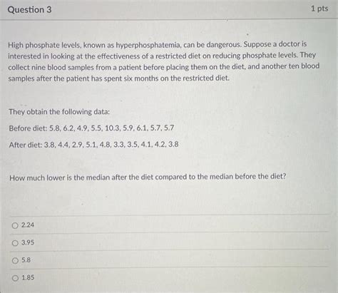 Solved High Phosphate Levels Known As Hyperphosphatemia