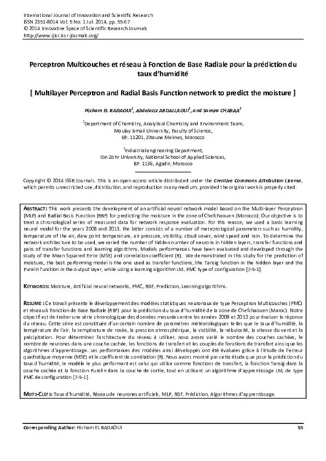 Pdf Multilayer Perceptron And Radial Basis Function Network To