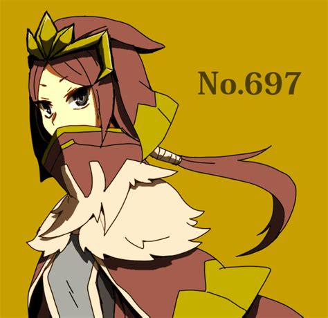 Anemoi5648 Tyrantrum Nintendo Pokemon 1girl Covered Mouth Female Focus Fur Trim Gen 6