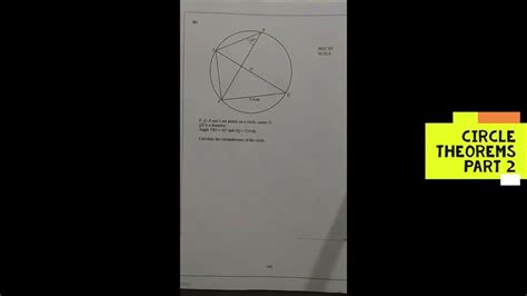 Igcse Circle Geometry Part 2 Youtube