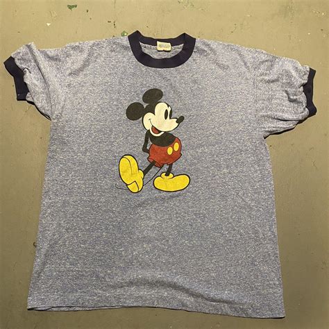 Vintage Mickey Mouse Disney Ringer Size Xl But Fits Depop