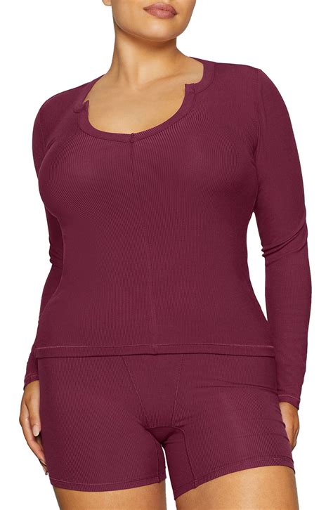 Skims Soft Lounge Long Sleeve Rib Top Editorialist