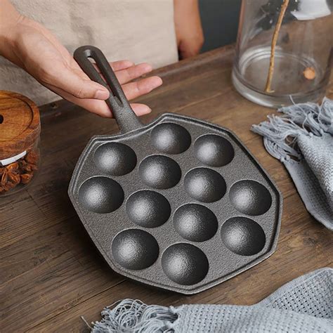 12 Hole Cast Iron Takoyaki Pan Sorangltd