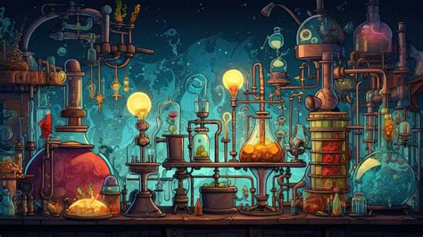 Lab Chemistry Or Science Research And Development Concept With Copy Space Ai Generated Stock