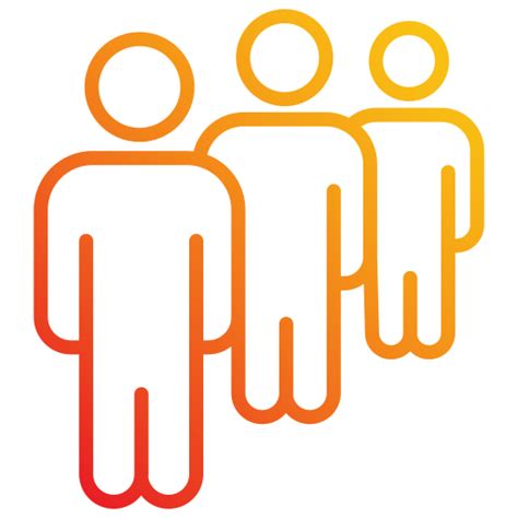 queue generic gradient outline icon