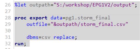 Solved Macro Variable In Proc Export Sas Support Communities