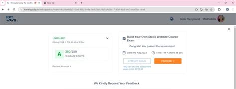 Passed Static Website Course Exam Madhubala Tanneeru Posted On The Topic Linkedin