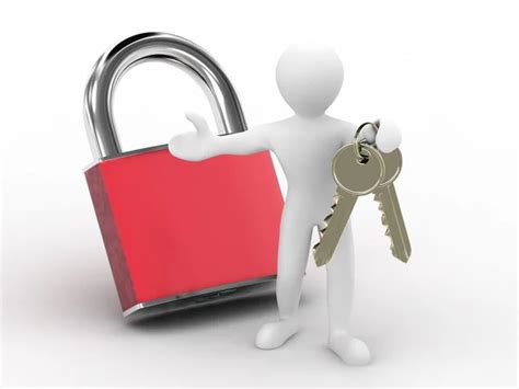 Men With Keys And Lock Stock Photo Maxxyustas 2821715
