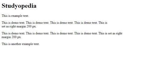 Css Margins Studyopedia