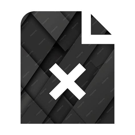 Premium Photo Image Icons Delete Document Black Rectangle Background