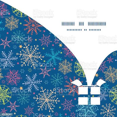 벡터 색상화 낙서 Snowflakes 크리스마스 선물함 실루엣 패턴 프페임 1월에 대한 스톡 벡터 아트 및 기타 이미지 1월 생일 0명 Istock