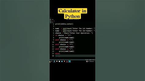 Calculator In Python With Source Code Python Calculator Programming Pythonprogramming Youtube