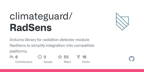 Github Climateguard Radsens Arduino Library For Radiation Detector Module Radsens To Simplify