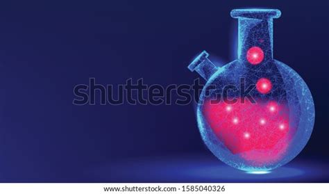 Laboratory Flask Abstract Low Poly Wireframe Stock Vector Royalty Free 1585040326 Shutterstock