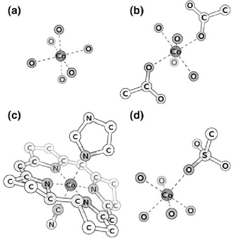 Coordination Shells Of The Structural Models Used For Fitting Exafs
