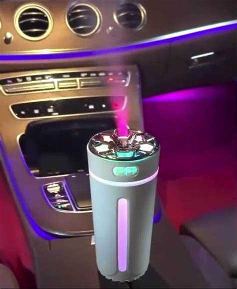 เครื่องพ่นไอน้ำ อโรม่า ไร้สาย ชาร์จ Usb สําหรับบ้าน รถยนต์ เครื่องเพิ่มความชื้น ไฟหลากสี