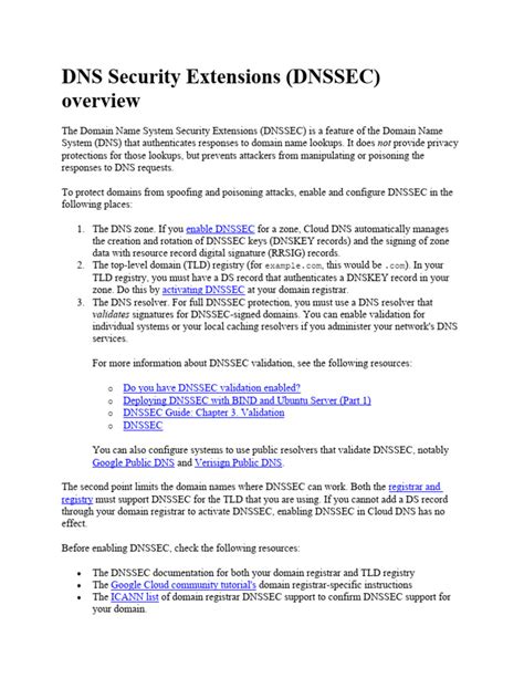 dns security extensions pdf domain name system domain name