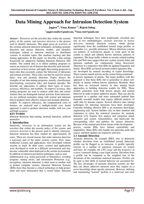 pdf data mining approach for intrusion detection system