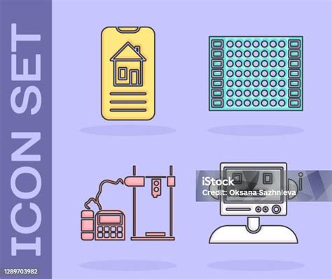 로봇 스마트 홈 3d 프린터 및 인쇄 회로 기판 Pcb 아이콘을 설정합니다 벡터 0명에 대한 스톡 벡터 아트 및 기타 이미지