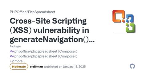 Cross Site Scripting Xss Vulnerability In Generatenavigation Function · Advisory · Phpoffice