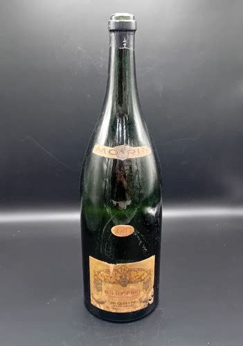 Vintage Morin Pere And Fils Large Champagne Wine Bottle Empty Green Flt48 Tr Ebay