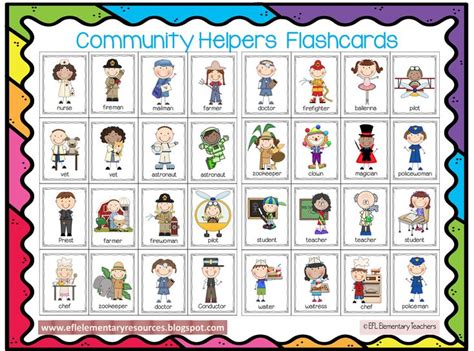 ESL Community Helpers Town And Transportation Esl Teaching English