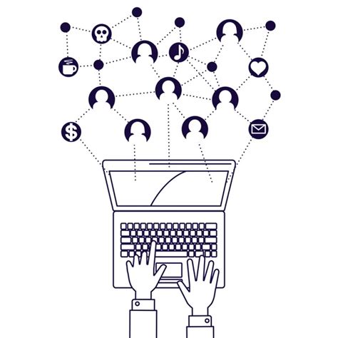 Computer Network Vector Illustration Line Style Stock Vector Image By ©alvaroc 115441472