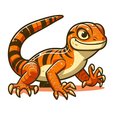 Premium Vector Cartoon Arctic Lizard Vector Illustration