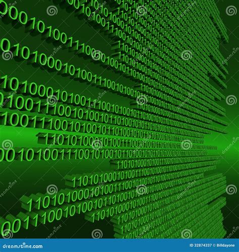 Binary Zeros And Ones On Green Background Stock Illustration Illustration Of Backdrop Binary