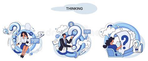 Problem Solving Concept Man Wondering Or Thinking Planning Or Pondering With Question Mark