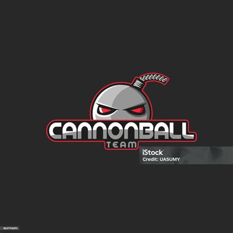 프로 E 스포츠 엠 블 럼 팀 마스코트 비문 캐논 심지와 붉은 눈을 가진 T셔츠 인쇄 디자인 요소 서식 파일입니다 T 셔츠에 대한 스톡 벡터 아트 및 기타 이미지 Istock