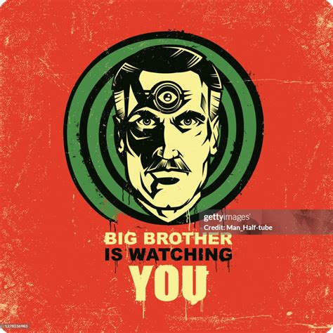 Poster Affiche Big Brother Is Watching You Illustration Manhalf Tube
