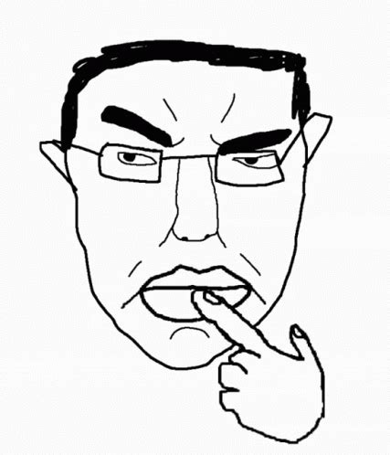 Thinking Wojak  Thinking Wojak Soyjak Discover And Share S
